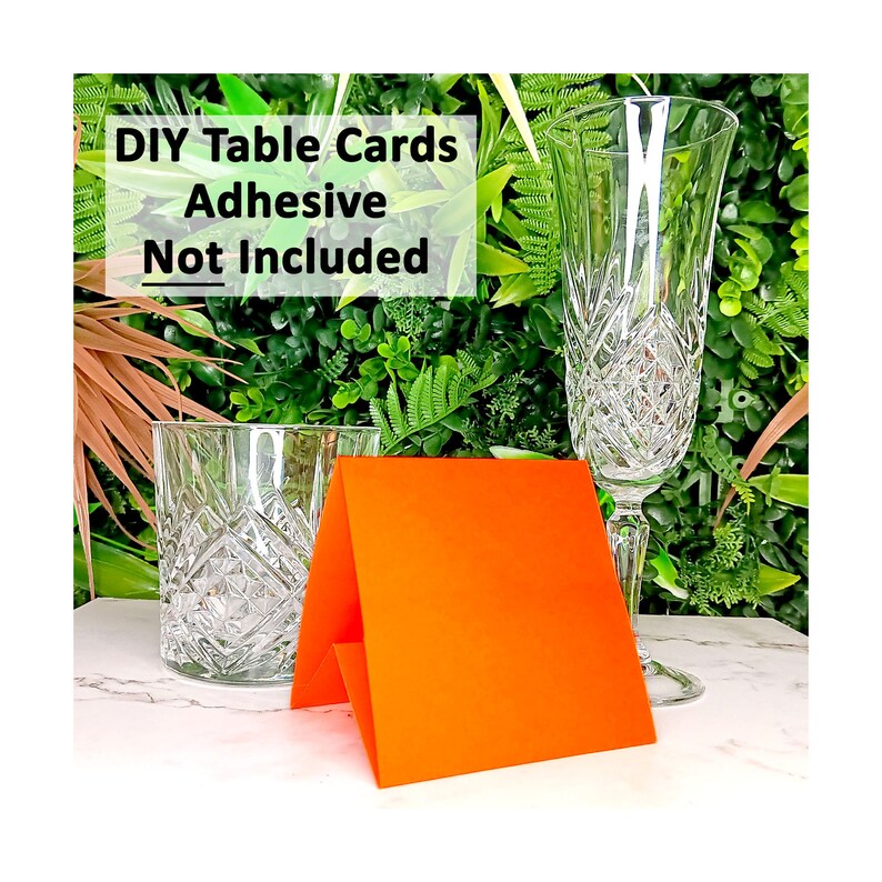 12 Pack: DIY Orange Table Cards, Orange Tent Cards, Orange Table Number ...