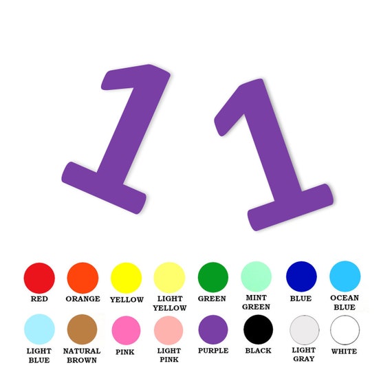 25 Pack Paper Number 1 Shape Paper One Die Cut Number One - Etsy