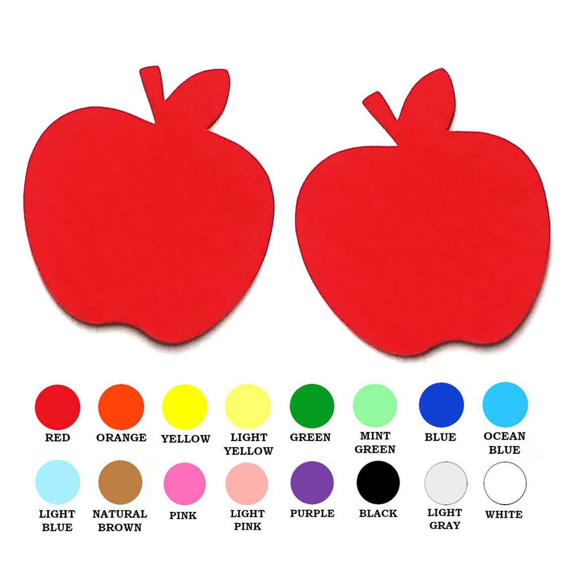 25 Pack - Paper Apple Shapes, Apple Shape, Apple Paper Cut Out, Paper ...