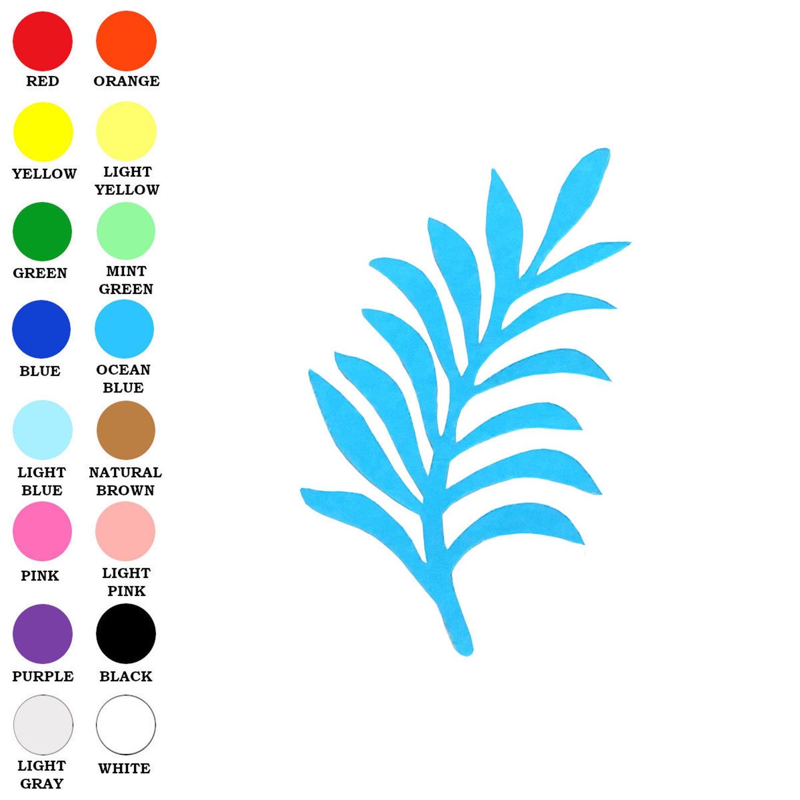 25 Pack Paper Fern Shape Fern Shapes Paper Fern Cut Outs | Etsy