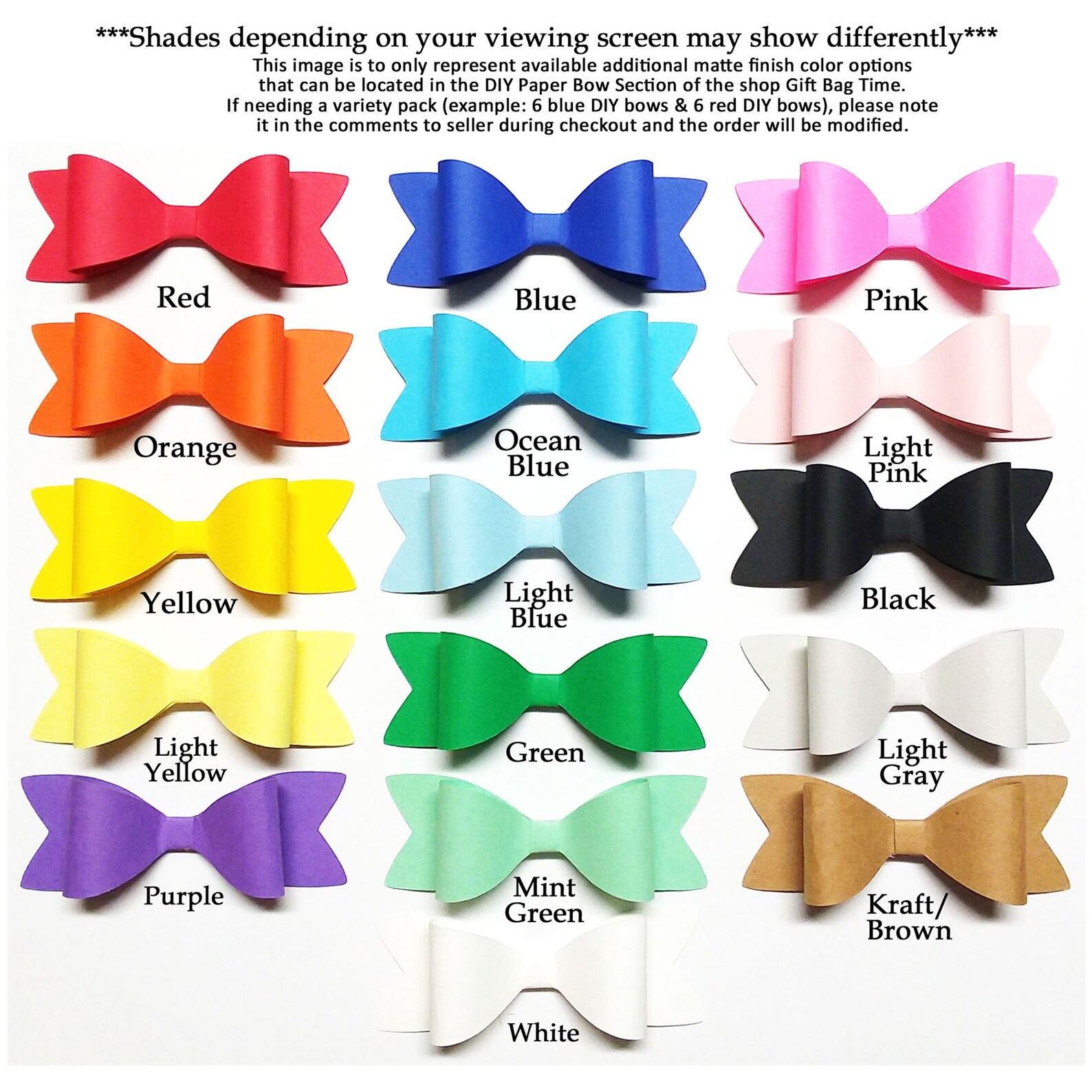 12 Pack DIY Brown Paper Bows Brown Paper Bows DIY Paper - Etsy