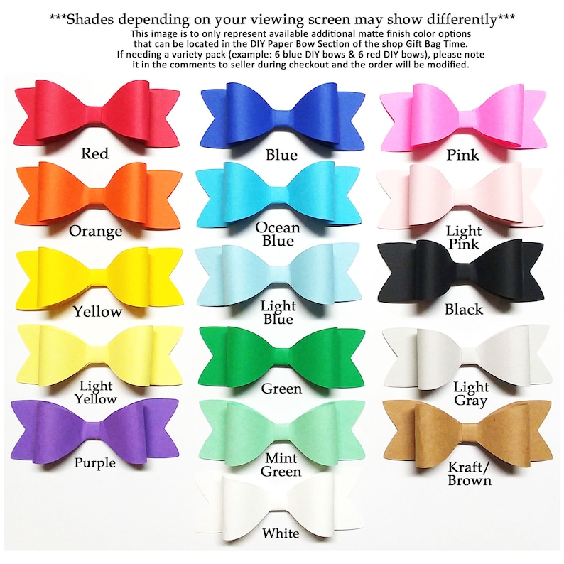 12 Pack DIY Light Blue Paper Bows Light Blue Paper Bows | Etsy