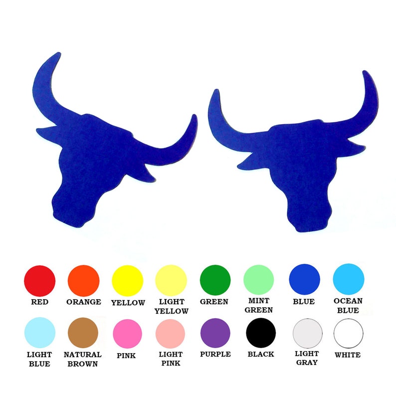 25 Pack Paper Bull Head Shape Bull Head Die Cut Paper Bull | Etsy