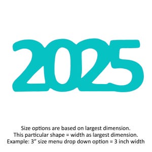 25 Pack - 2025 Paper Shapes, 2025 Paper Die Cuts, Paper 2025 Shapes ...