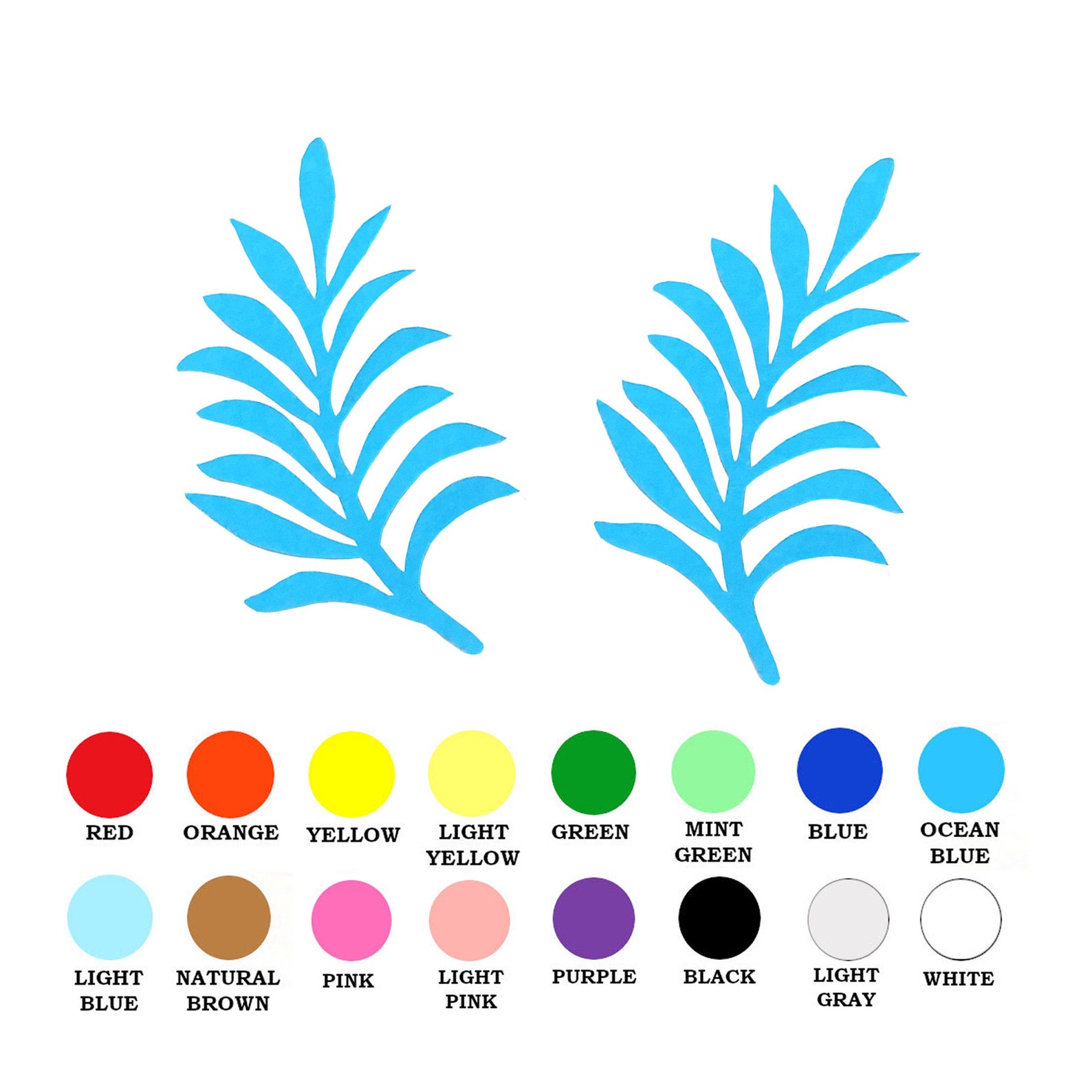 25 Pack Paper Fern Shape Fern Shapes Paper Fern Cut Outs - Etsy