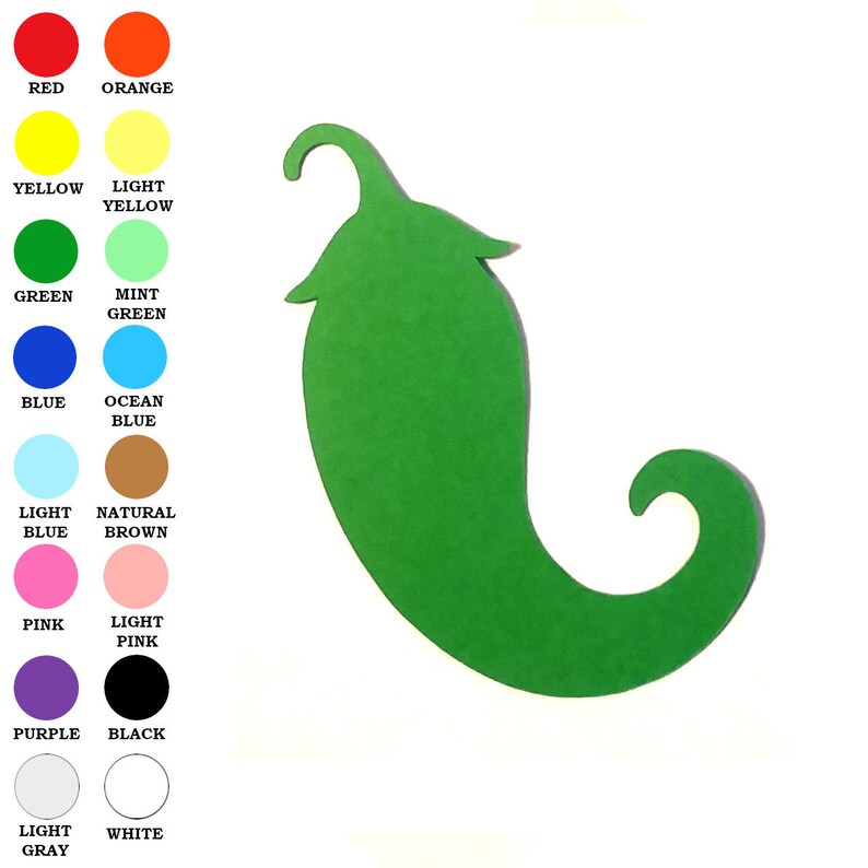 25 Pack Paper Chili Pepper Shape Chili Pepper Die Cut | Etsy