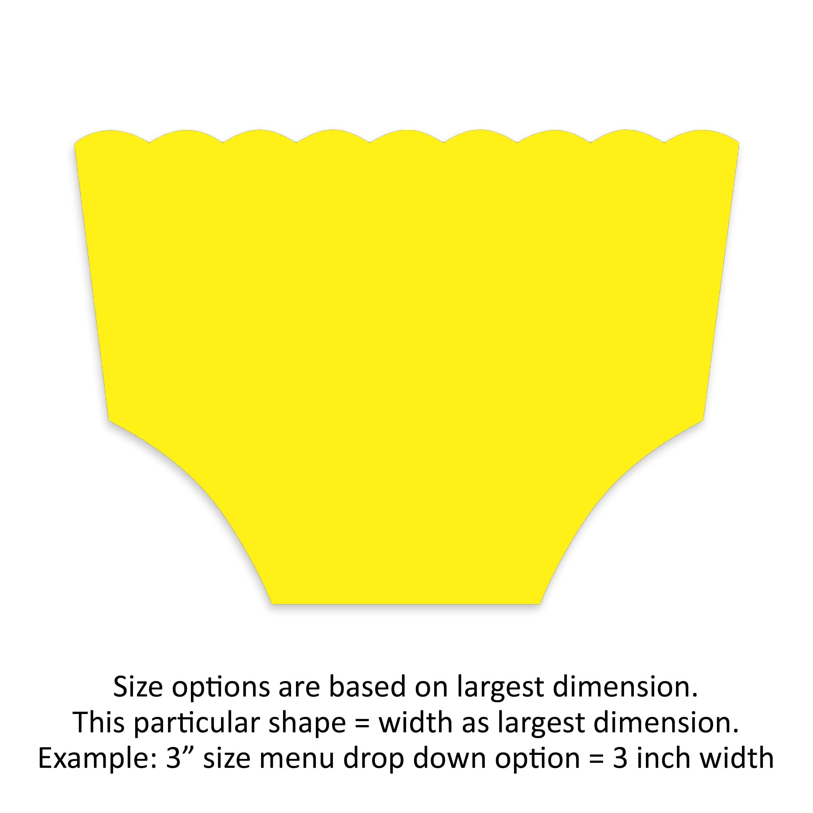 25 Pack - Paper Scallop Diaper Shape, Paper Baby Scallop Diaper Shapes ...