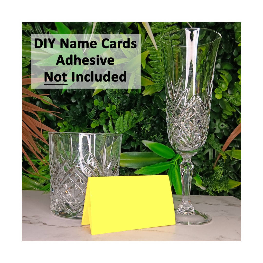 25 Pack: DIY Light Yellow Table Place Cards, Light Yellow Tent Name ...