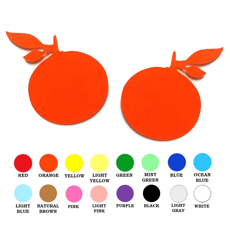 25 Pack - Paper Orange Shapes, Orange Shape, Orange Paper Cut Out ...