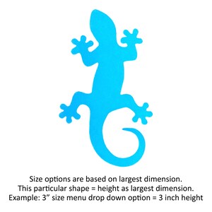 25 Pack - Paper Gecko Shape, Gecko Die Cut, Gecko Cut Out, Southwest ...