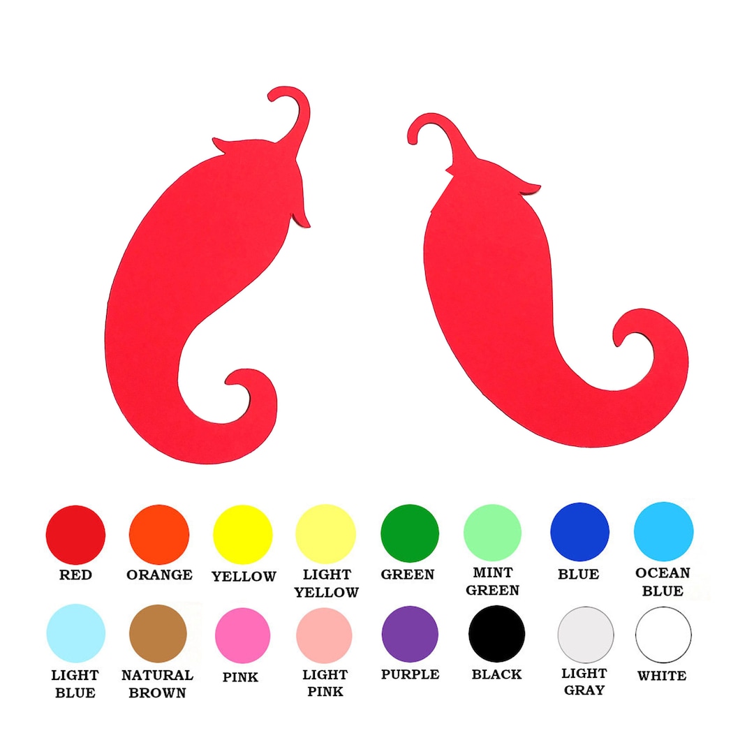 25 Pack - Paper Chili Pepper Shape, Chili Pepper Die Cut, Paper Pepper ...