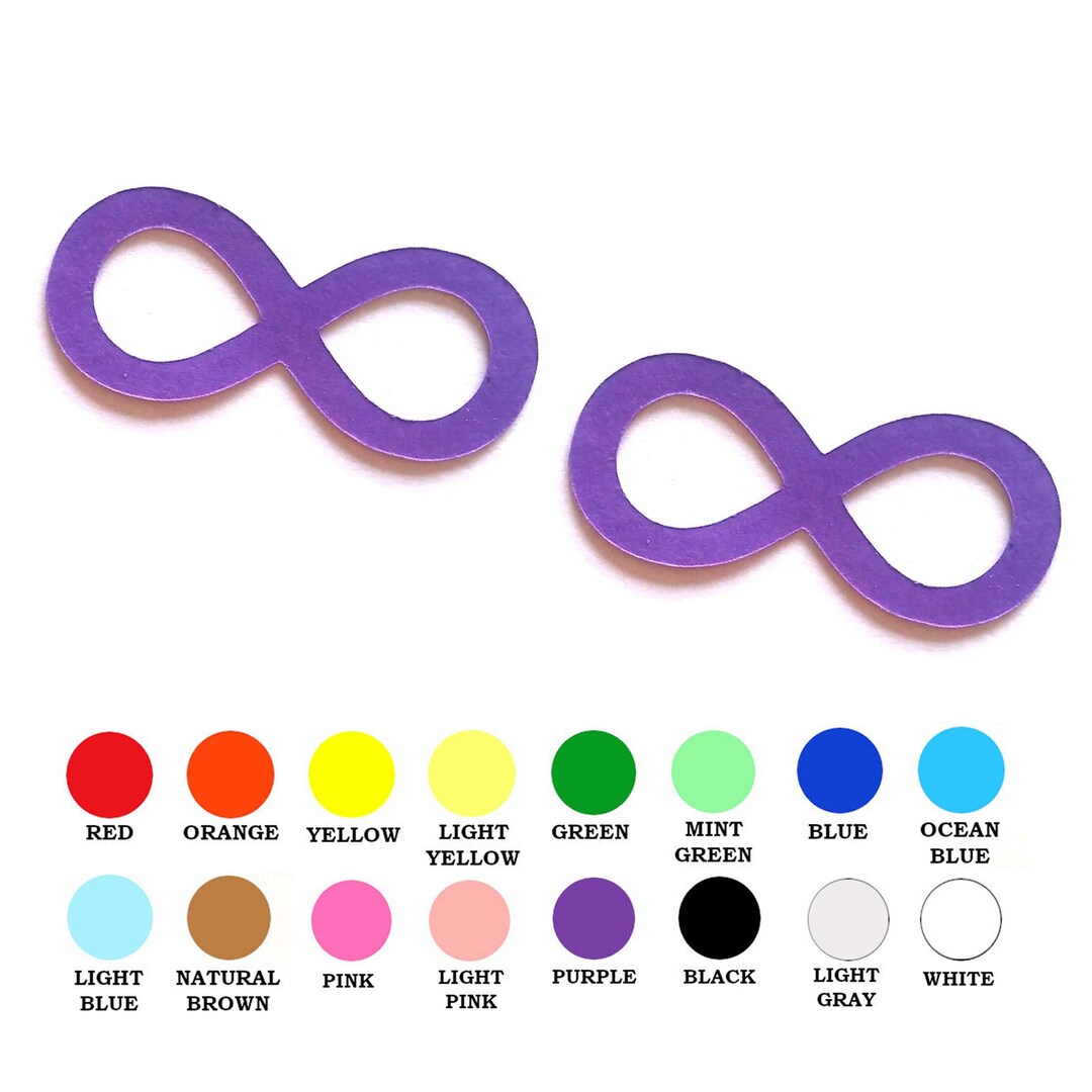 25 Pack - Paper Infinity Shape, Paper Infinity Cut Out, Infinity Die ...