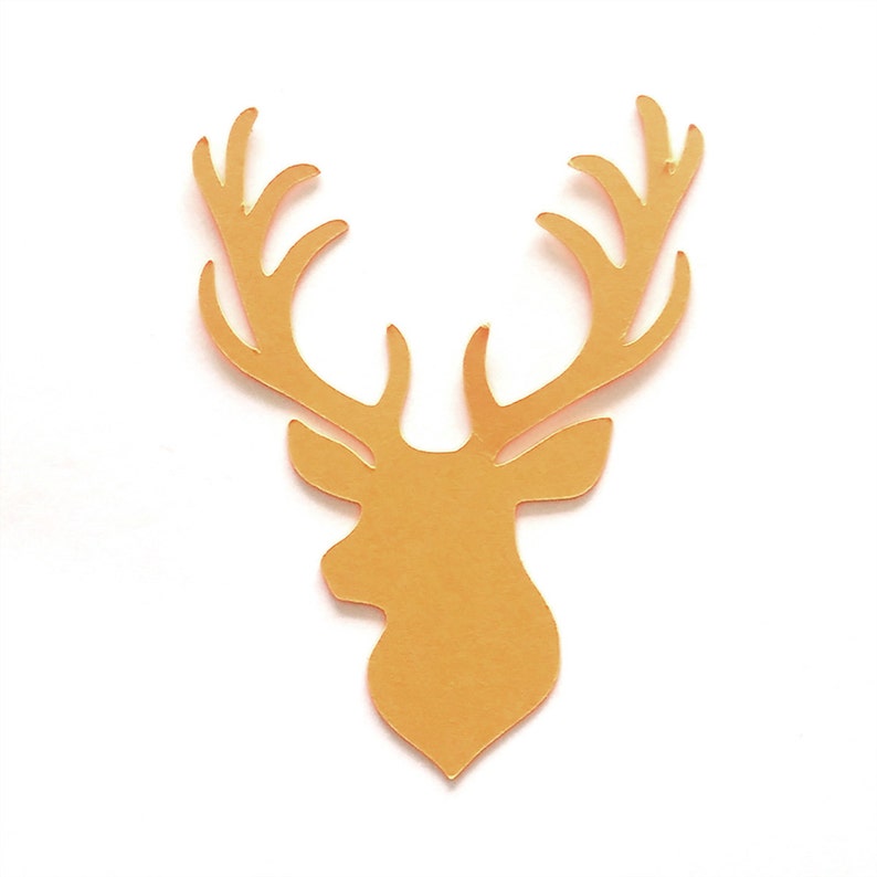 25 Pack Paper Deer Shape Deer Head Die Cut Deer Cut Out | Etsy