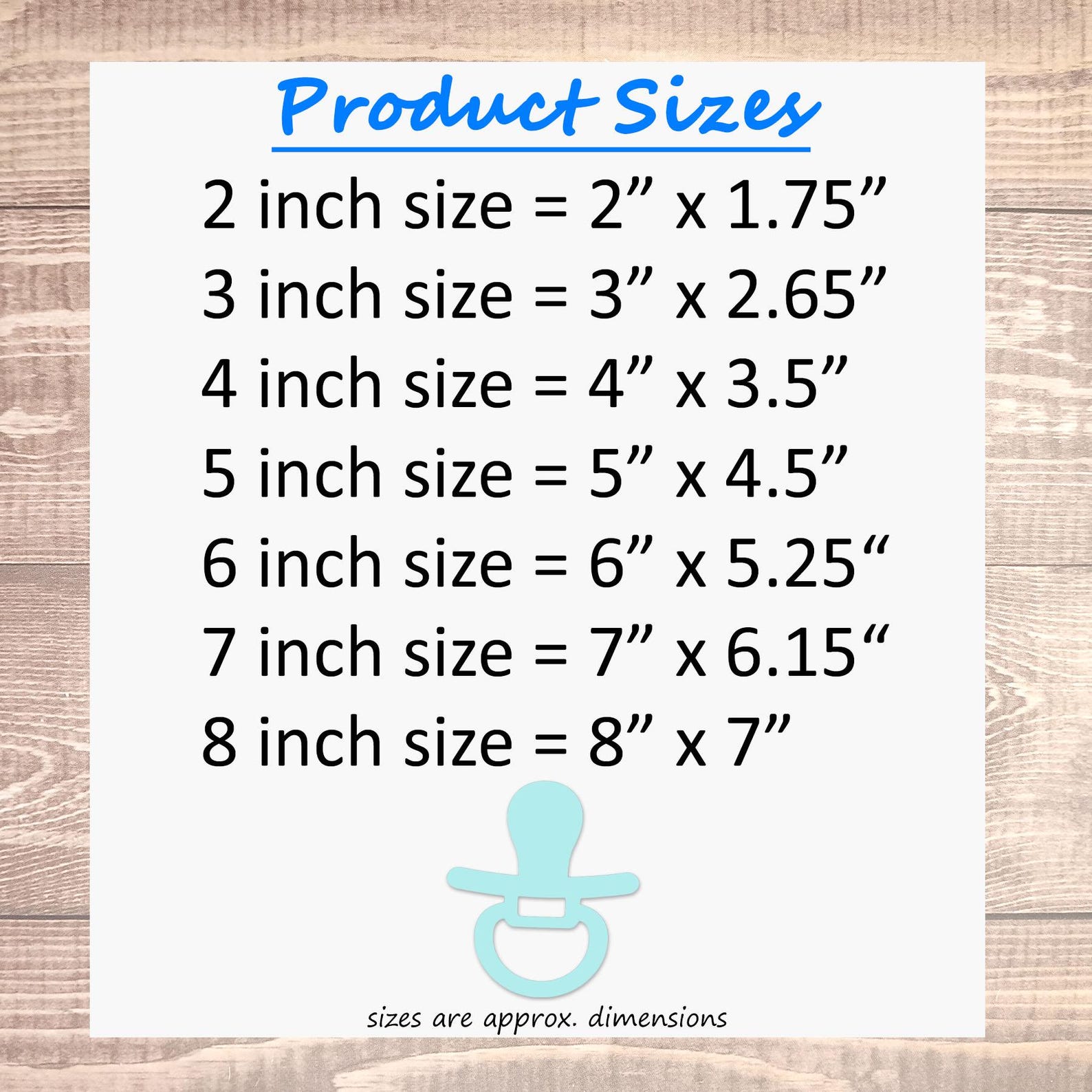 25 Pack - Paper Pacifier Shapes, Paper Pacifier, Baby Shower Supplies ...