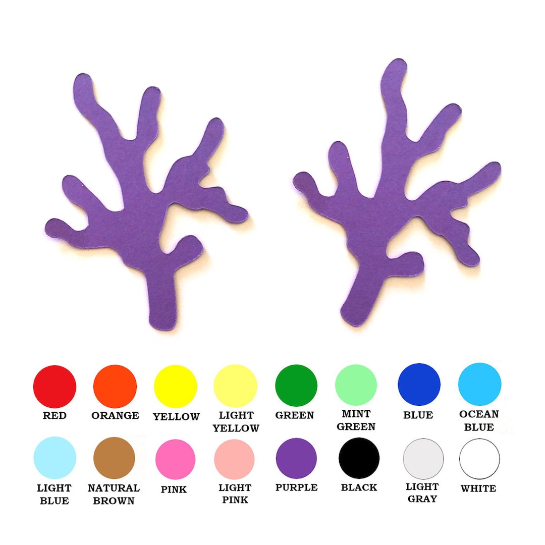 25 Pack - Paper Coral Shape, Paper Sea Shapes, Paper Ocean Shapes, DIY ...