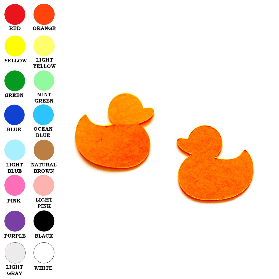 25 Pack Paper Duck Shape Duck Die Cut Duck Cut Outs Paper | Etsy