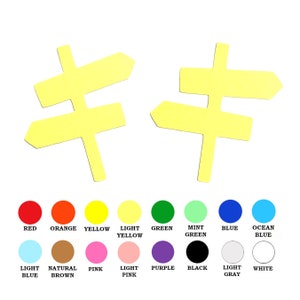 25 Pack - Paper Direction Sign Shape, Direction Sign Die Cut, Direction ...