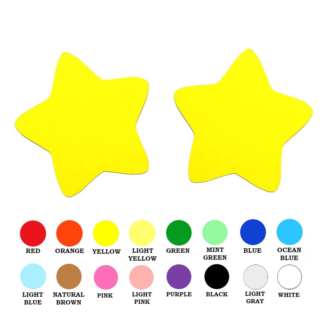 25 Pack - Paper Night Star Shapes, Night Star Shape Die Cut, Night Star ...