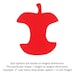 25 Pack - Paper Apple Core Shape, Apple Core Shapes, Apple Core Paper ...