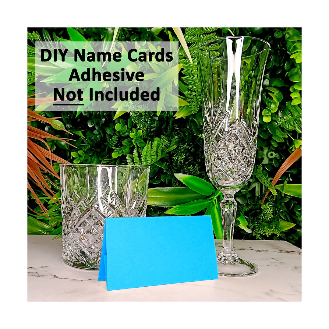 25 Pack: DIY Ocean Blue Table Place Cards, Ocean Blue Tent Name Cards ...
