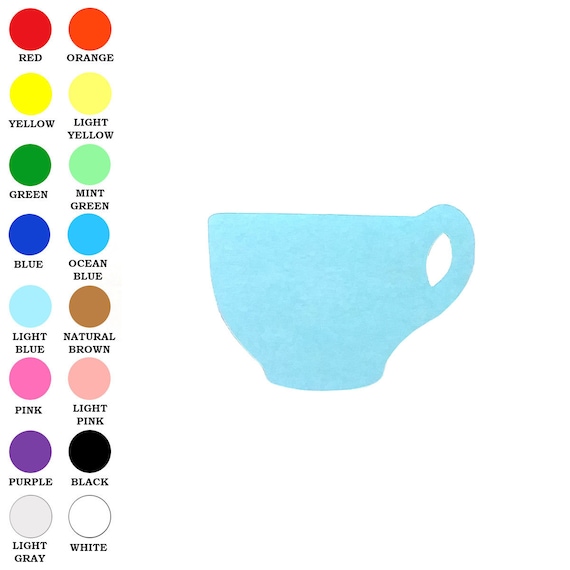 25 pack Paper Tea Cup Shapes Tea Cup Shape Tea Cup Paper | Etsy