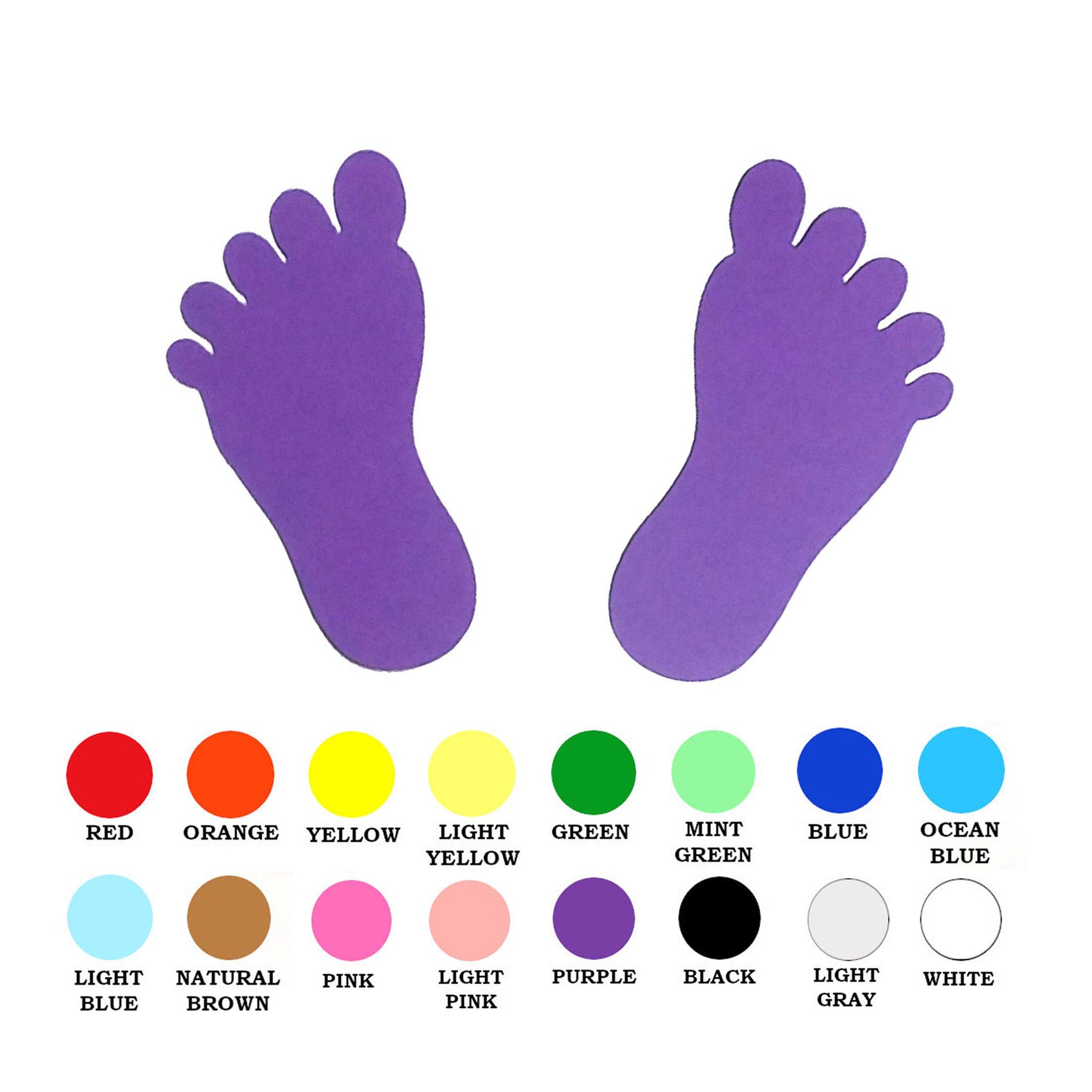 25 Pack - Paper Feet Shapes, Feet Die Cut Shapes, Paper Baby Feet, DIY ...