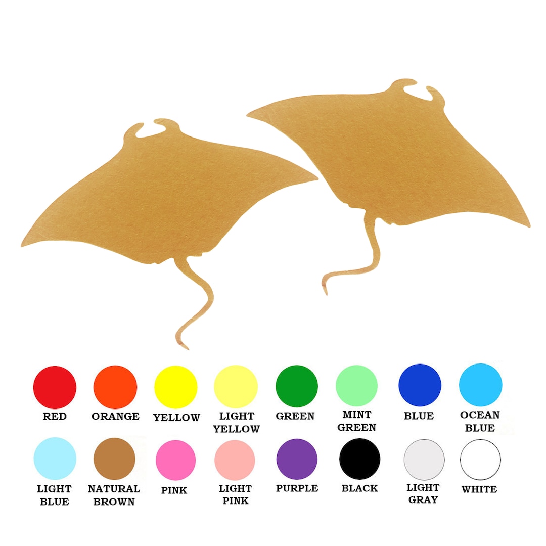 25 Pack - Paper Manta Ray Shape, Manta Ray Die Cut, Paper Manta Ray Cut ...