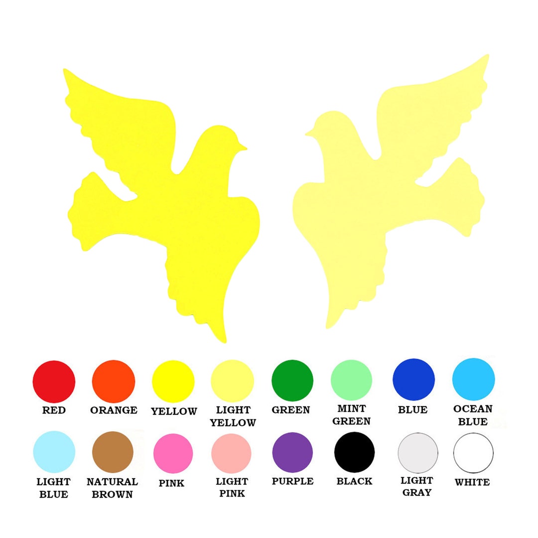 25 Pack - Paper Turtle Dove Shapes, Paper Dove Shapes, Paper Christmas ...