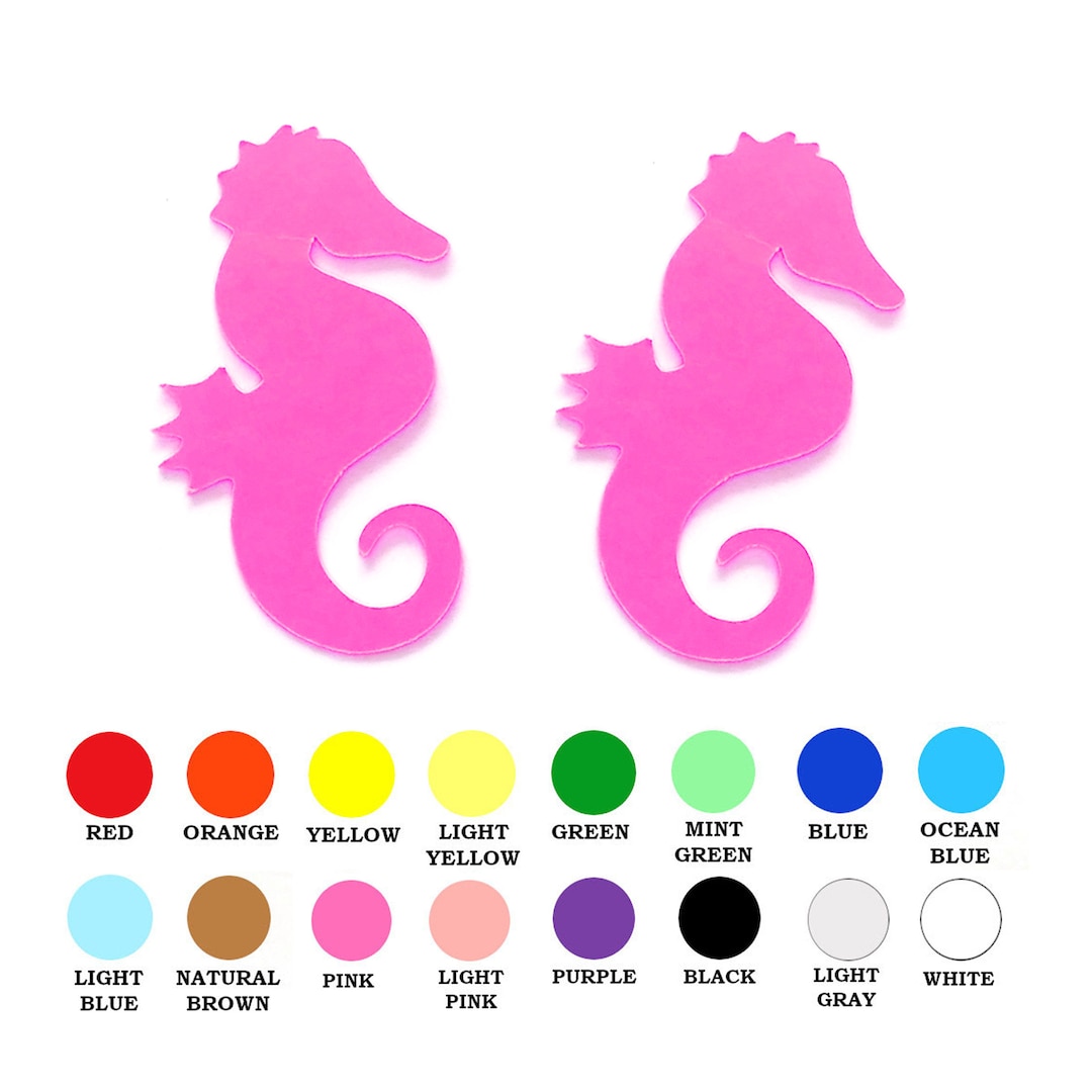 25 Pack - Paper Seahorse Shape, Paper Seahorse Die Cut, Paper Seahorse ...