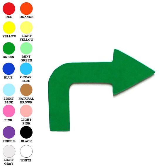 25 pack Paper Turn Arrow Shapes Turn Arrow Shape Die Cut | Etsy