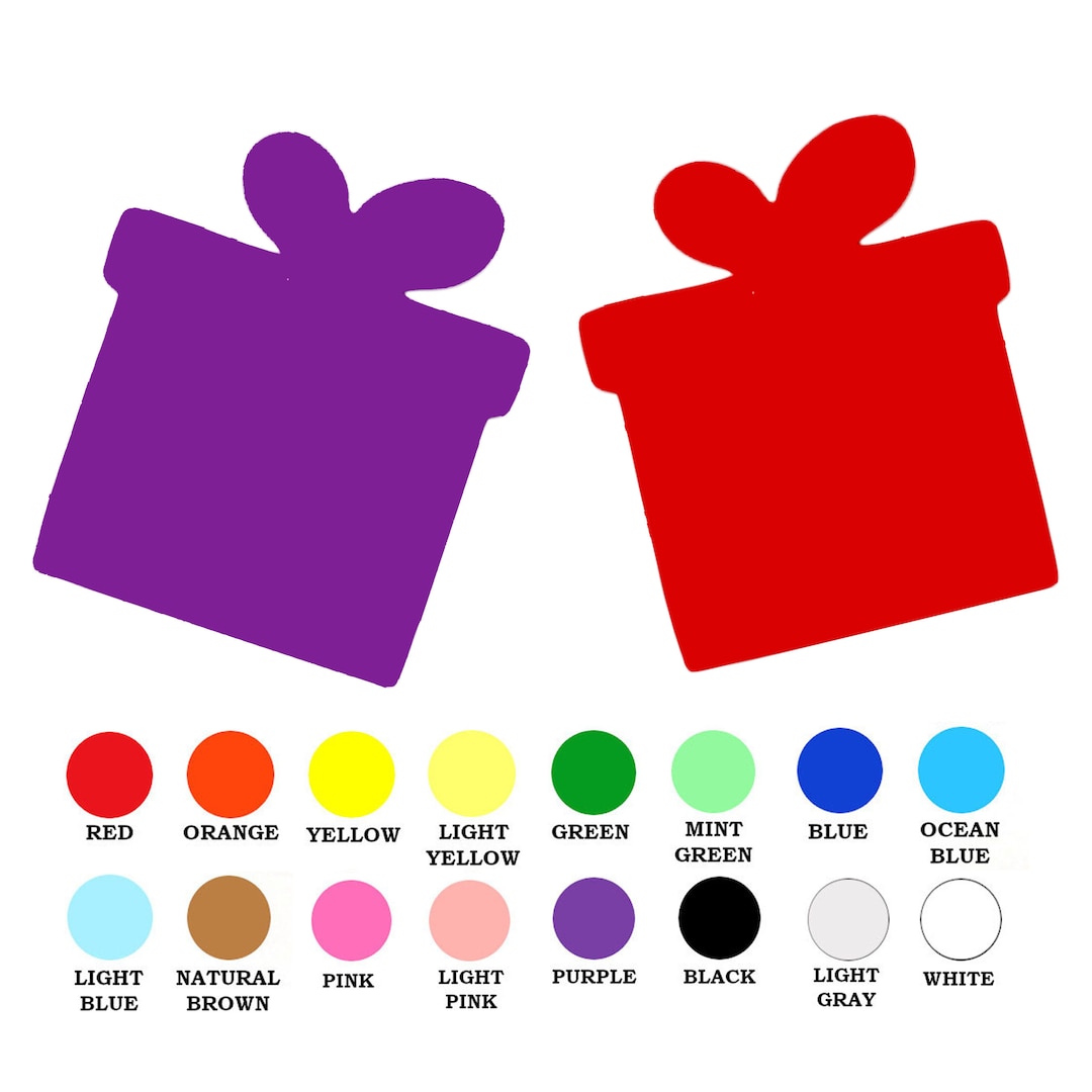 25 Pack - Paper Present Shapes, Present Shapes, Paper Christmas Shapes ...