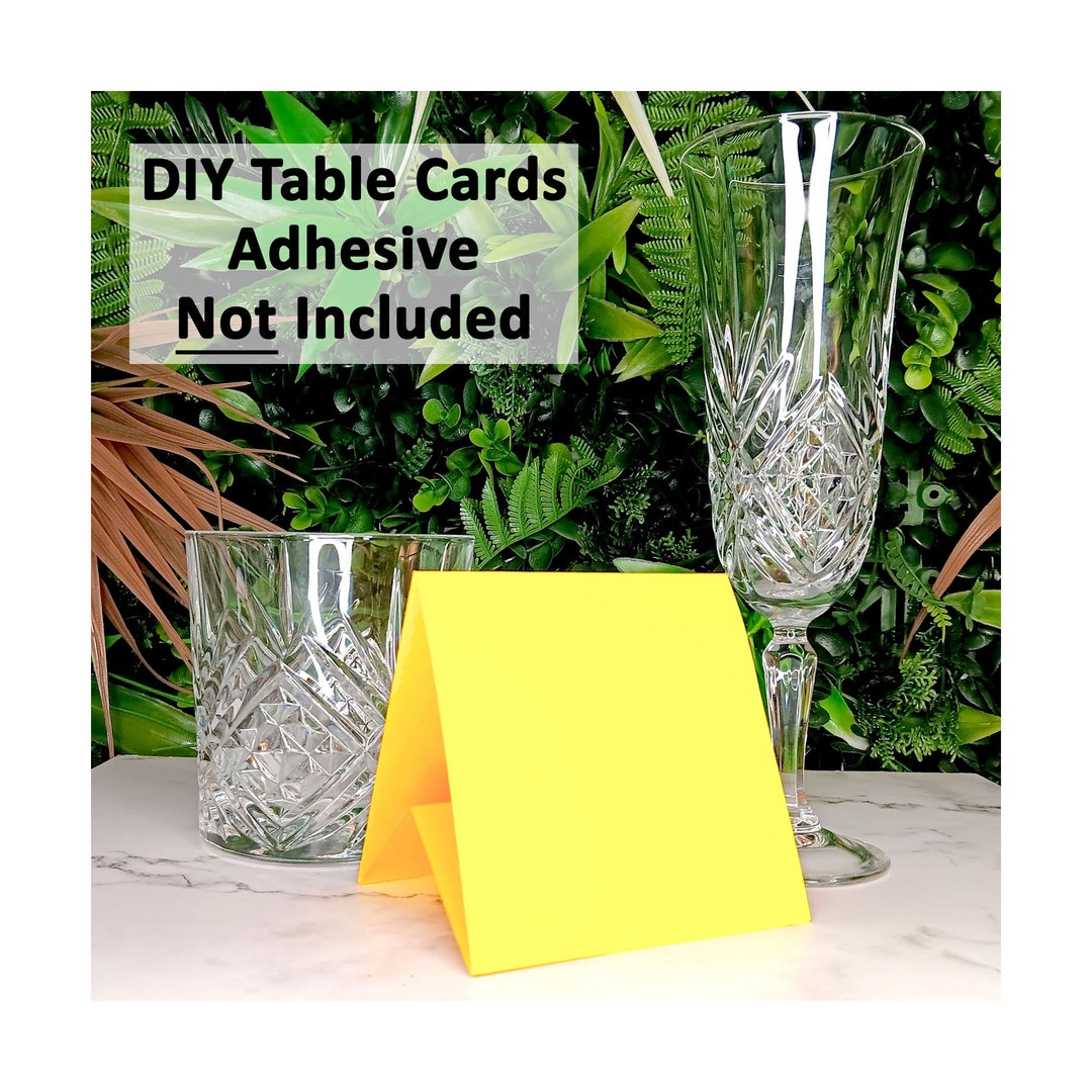 12 Pack: DIY Light Yellow Table Cards, Light Yellow Tent Cards, Light ...