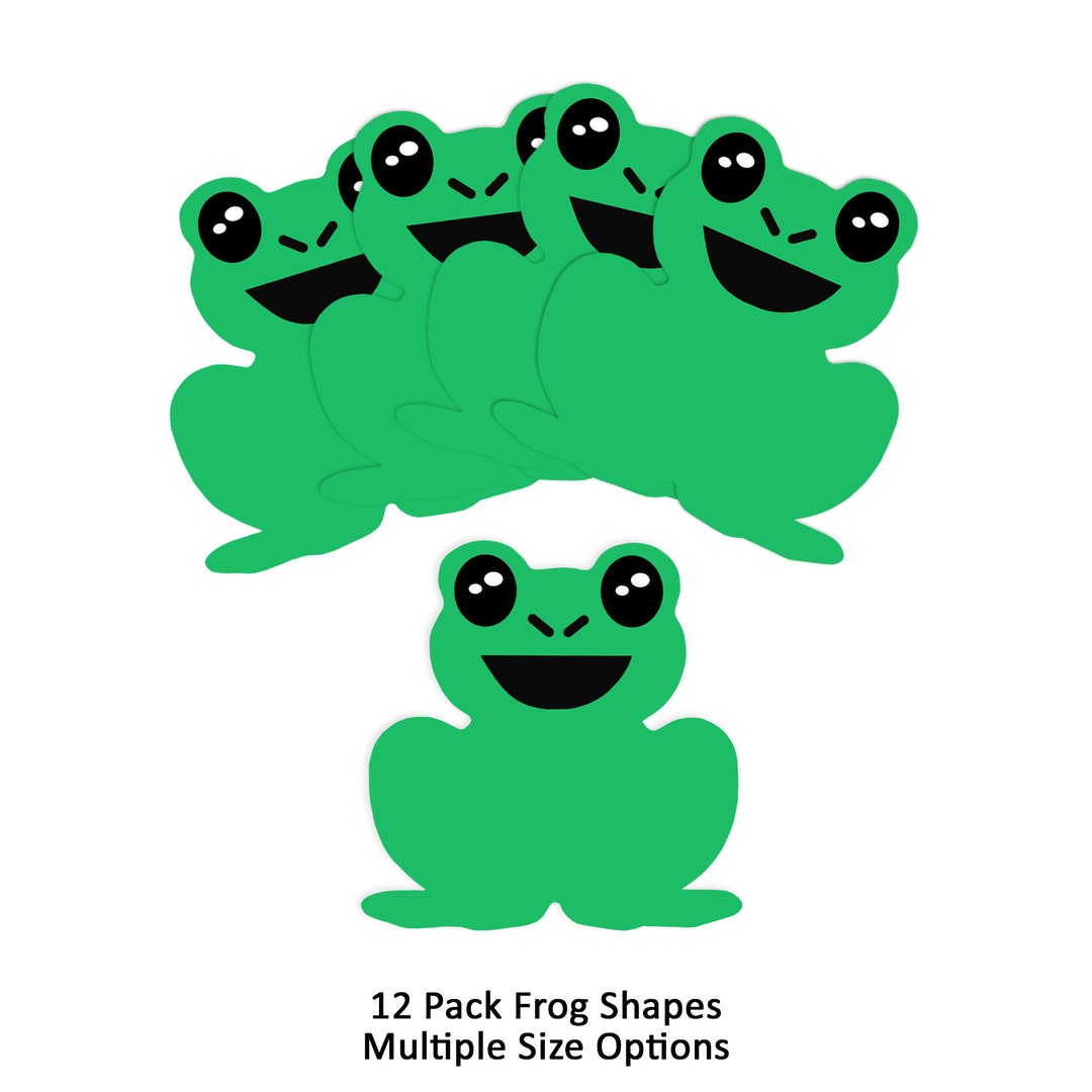 12 Pack - Paper Frog Shapes, Frog Paper Shape, Paper Animal Shapes ...