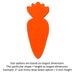 25 Pack - Paper Carrot Shapes, Carrot Shape, Carrot Paper Cut Out ...