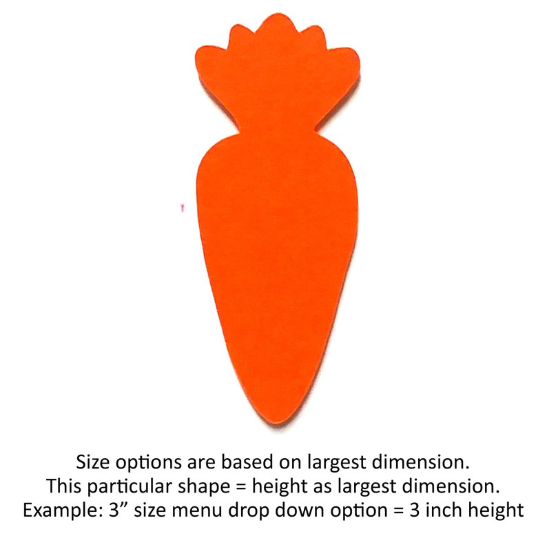 25 Pack - Paper Carrot Shapes, Carrot Shape, Carrot Paper Cut Out ...