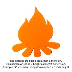 25 Pack - Paper Campfire Shape, Campfire Die Cut, Campfire Shape Cut ...