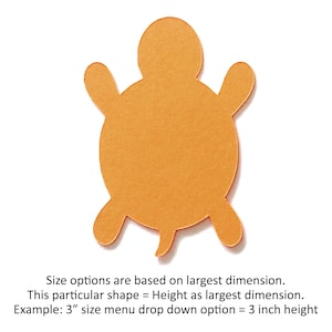 25 Pack Paper Turtle Shapes, Paper Turtle Die Cut, Turtle Cut Out ...
