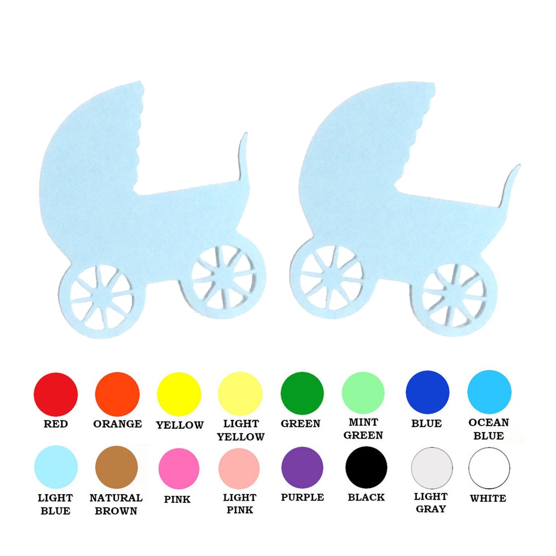 25 Pack Paper Baby Carriage Shape Baby Carriage Die Cuts - Etsy