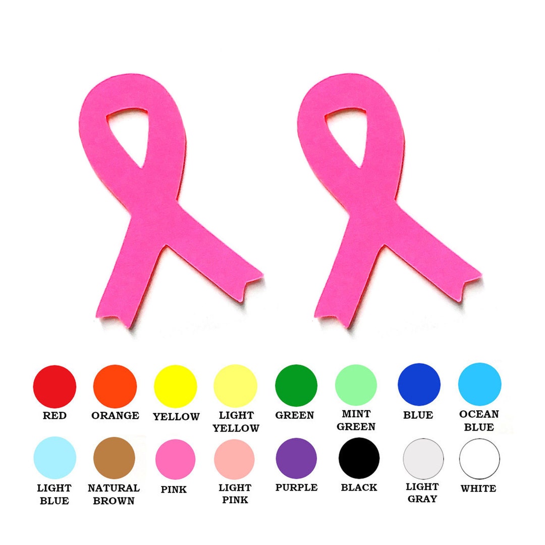 25 Pack - Paper Awareness Ribbon Shapes, Awareness Ribbon Shape Die Cut ...
