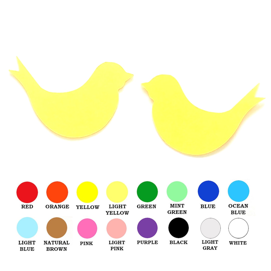 25 Pack Paper Bird Shapes, Bird Paper Shape, Bird Shape Cut Outs, DIY ...