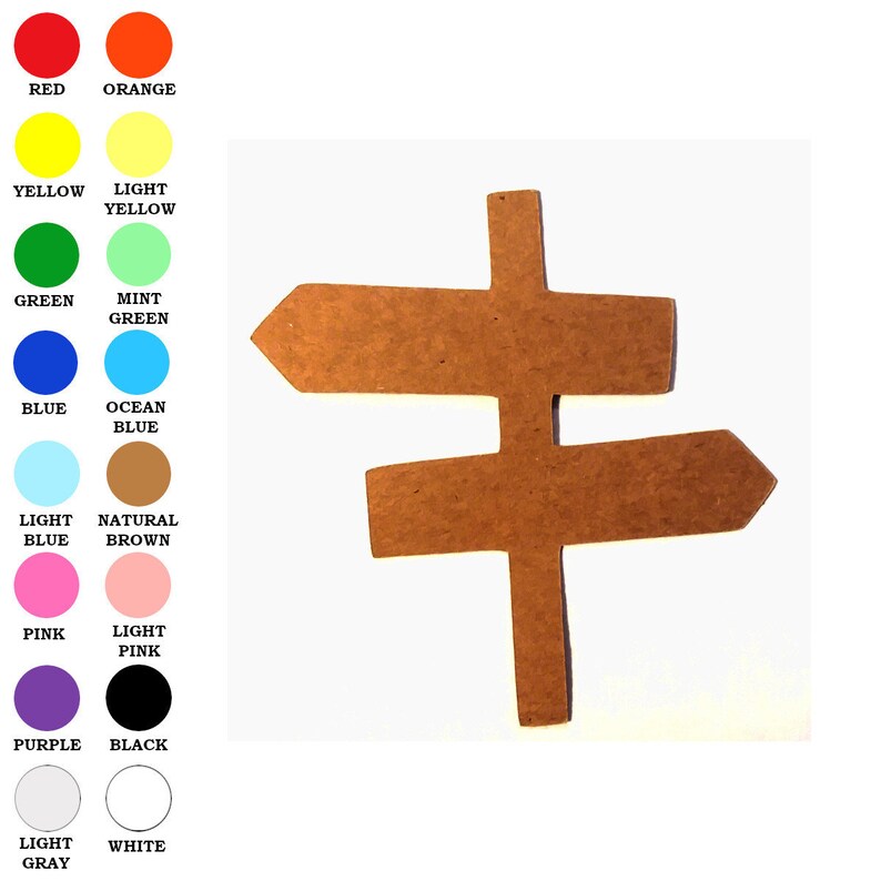 25 Pack Paper Direction Sign Shape Direction Sign Die Cut | Etsy