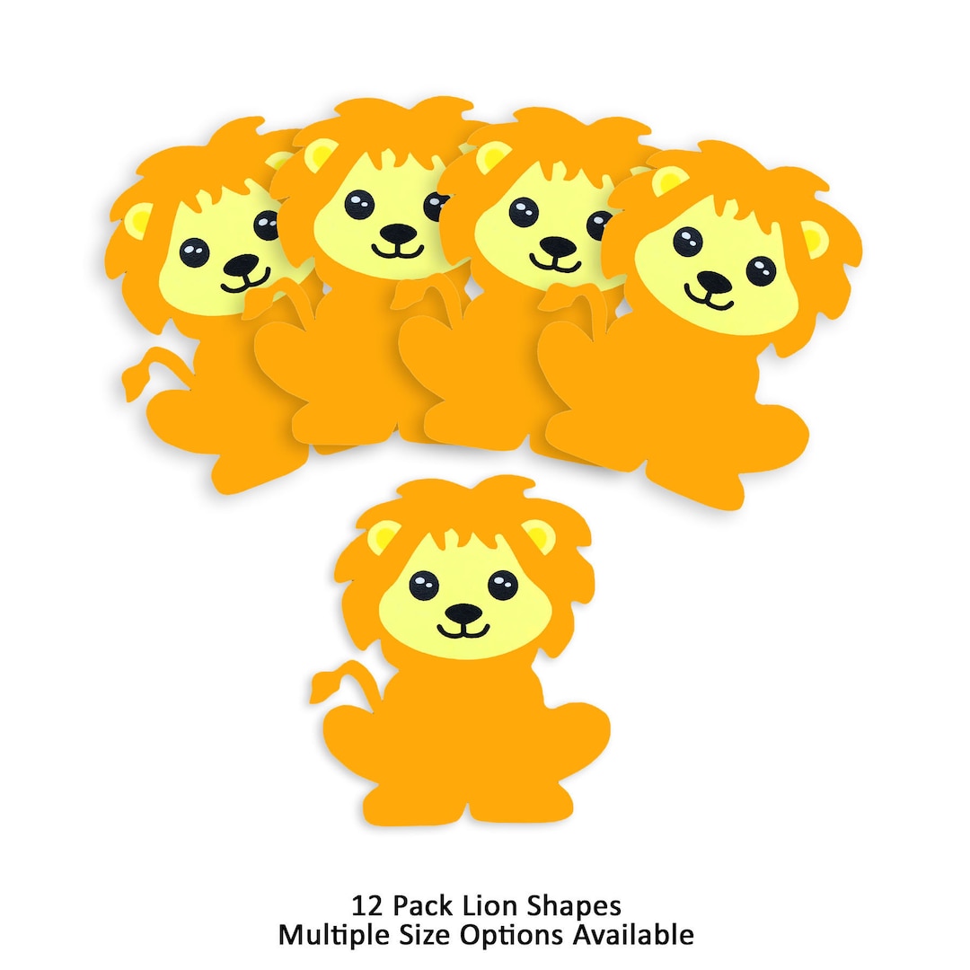 12 Pack - Paper Lion Shapes, Lion Paper Shape, Paper Animal Shapes ...