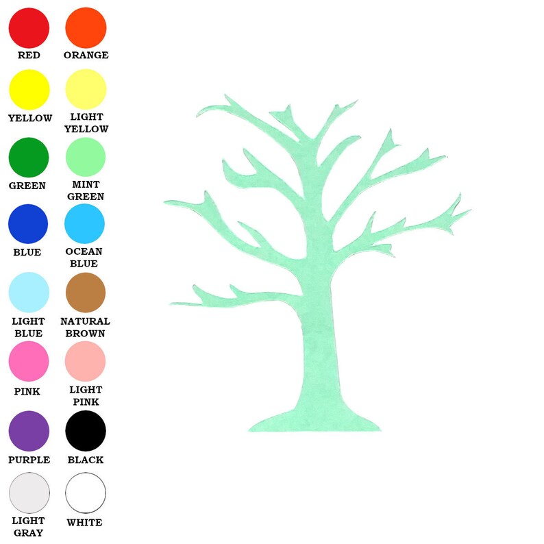 25 Pack Paper Branch Tree Shape Branch Tree Shapes Paper | Etsy