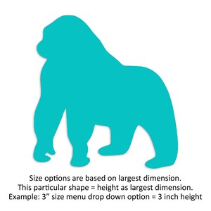 25 Pack - Paper Gorilla Shapes, Gorilla Die Cut Shape, Paper Gorilla ...