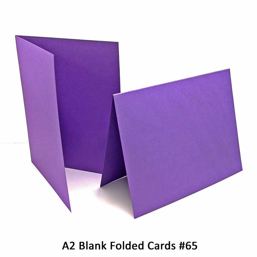 Purple Blank Folded Cards, Purple A2 Folded Cards, Blank A2 Card ...
