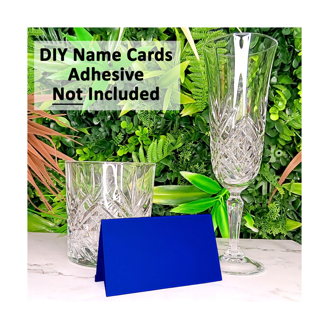 25 Pack: DIY Blue Table Place Cards, Blue Tent Name Cards, Blue Table ...