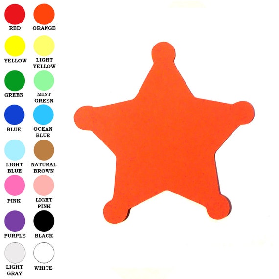 25 Pack Paper Sheriff Star Shape Sheriff Star Die Cut | Etsy