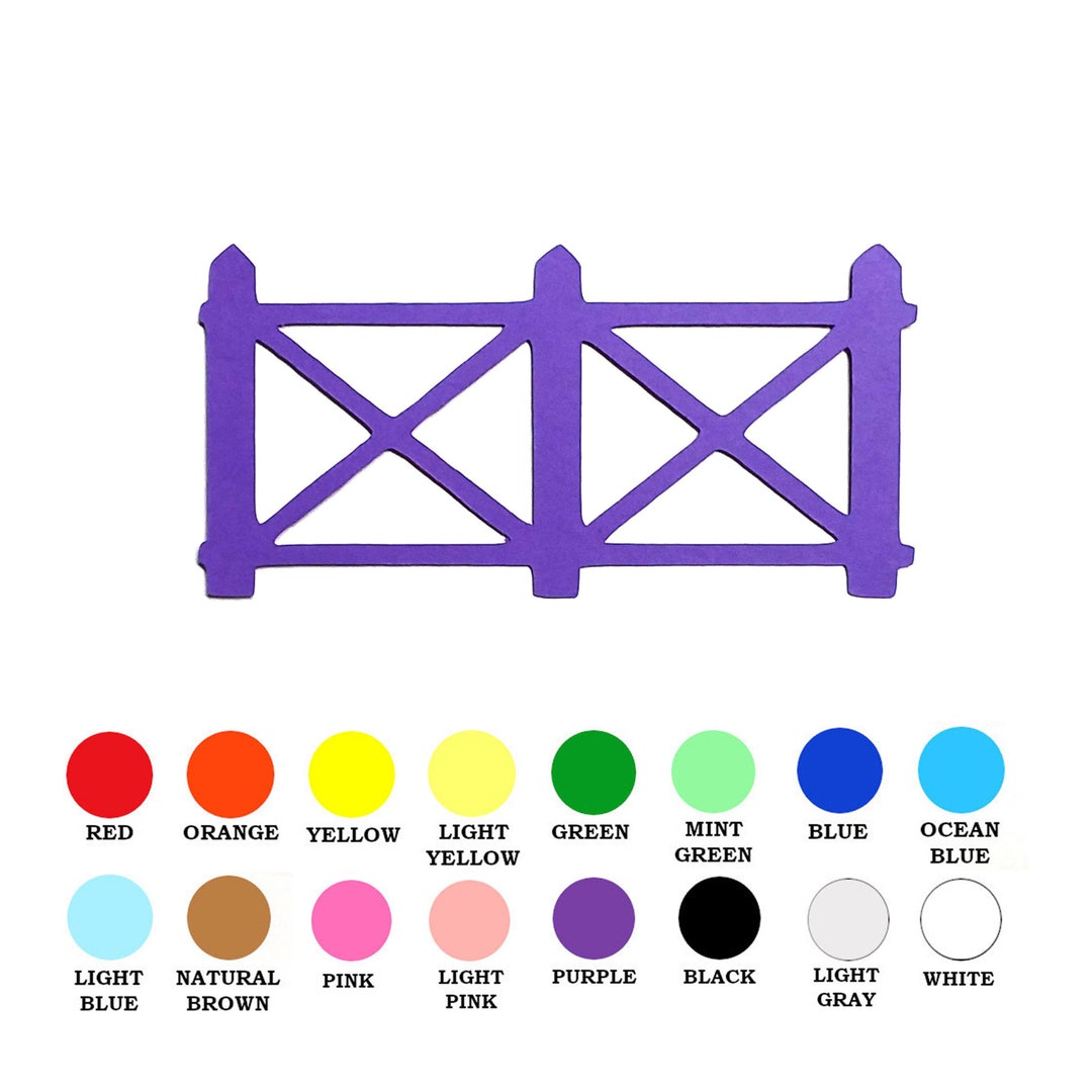 25 Pack - Paper Fence Shape, Fence Die Cut, Fence Shape Cut Out, Wild ...