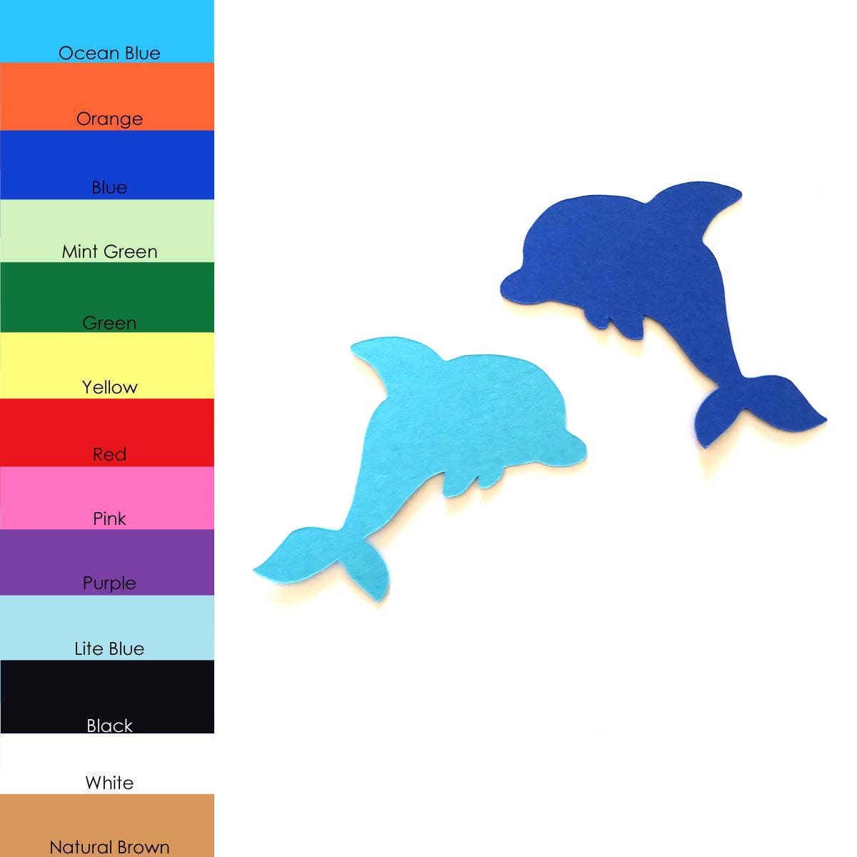 25 Pack - Paper Dolphin Shapes, Dolphin Die Cuts, Dolphin Shape Cut ...