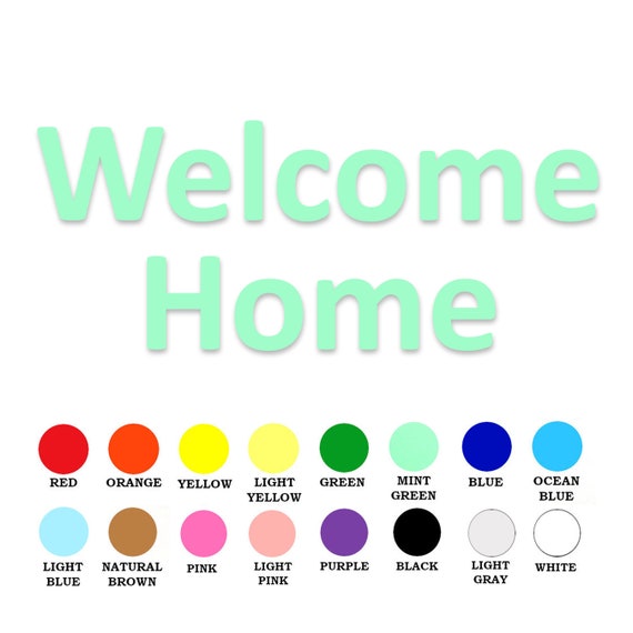 Welcome Home Paper Letters Welcome Home Die Cut Shapes Paper - Etsy